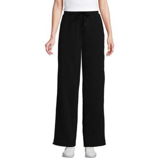 Lands End Jogginghose mit geradem Bein SERIOUS SWEATS, Damen, Gr&ouml;&szlig;e:32-34 regular, Schwarz, Baumwoll-Mischung/Polyester-Mischung, by Lands End
