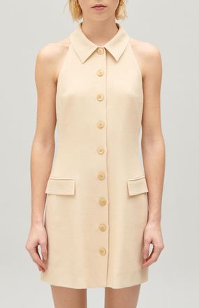 Claudie Pierlot Robe courte boutons beige
