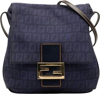 Fendi Pre-owned Sac bandouli&egrave;re en toile - Femme - Pre-owned - Bleu - Taille: ONE Size