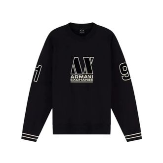 A|X Armani Exchange Kapuzenpullover aus Baumwollfrottee - - Sweatshirts & Hoodies - Herren - Schwarzk - S