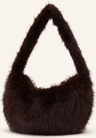 Mrs & Hugs Mrs & Hugs Schultertasche Aus Kunstfell braun