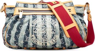 Louis Vuitton Hobo Bags - Monogram Denim Porte Epaule Raye Cabas MM - Gr. unisize - in Blau - für Damen