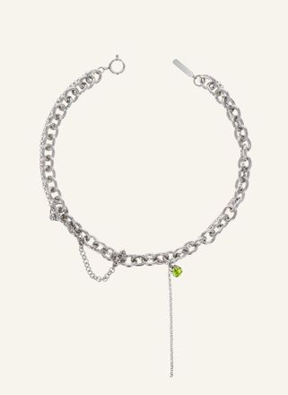 Justine Clenquet Halskette Lucy Summer Acid Green By Glambou silber