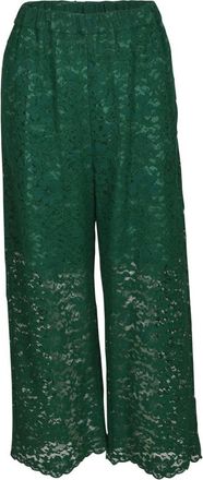 Simonetta Ravizza Femme, Pantalons, Vert, Taille: 36 FR Wide Pantalons