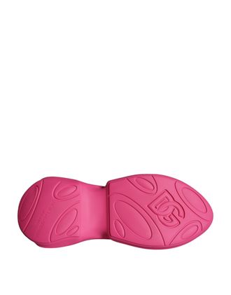 Dolce & Gabbana Logo-Embroidered High-Top Sneaker - Pink
