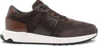 Tod's Tods Low-Top Sneaker - Suede And Leather Sneakers With Perforated Detaili - Gr. 7_5 - in Braun - für Damen