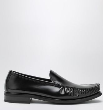 Prada Black brushed leather loafers