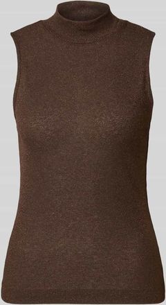 Rich & Royal Schimmerndes Top aus Viskose-Mix mit Stehkragen