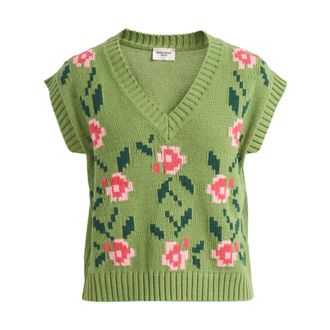 Max Mara Strick-T-Shirt mit V-Ausschnitt - - Knitwear - Damen - Mehrfarbig - XS