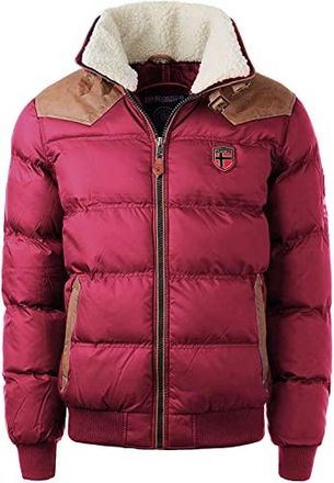 Geographical Norway ABRAMOVITCH MEN - Manteau Chaud Capuche Fourrure - Veste Chaude Homme - Blouson Manches Longues Doublure Coupe Vent Hiver - Parka Hommes Style Casual 
