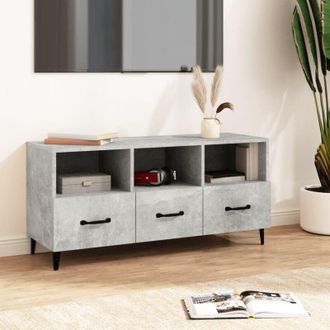 vidaXL Vidaxl - TV-Schrank Betongrau 102x35x50 cm Holzwerkstoff