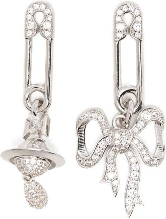 Vivienne Westwood boucles doreilles &agrave; d&eacute;tail de noeud - Argent