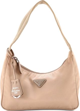 Prada Re-Edition 2000 Tessuto Mini hobo bag - Nude