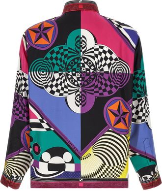 Versace Womens Multicolor Silk Blouse