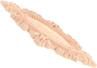 Valiclud Oval Geprägte Holzornamente Möbelapplikation Unbemalt Geschnitzte Holzdekor Auflage für Möbel und Türen Dekorative Holzgravur DIY Ornamente