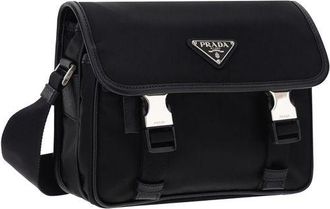 Prada Mens Black Polyamide Shoulder Bag