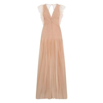 Elisabetta Franchi Roter Teppich Kleid aus T&uuml;llstoff - - Dresses - Damen - Rosa - M