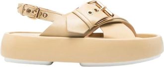 AGL Agl, Femme, Chaussures, Beige, Taille: 36 1/2 EU Bulle Criss Cross Buckle Sandales