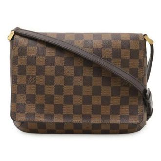 Louis Vuitton Pre-owned Sac bandouli&egrave;re Damier Musette Tango - Femme - Pre-owned - Brun - Taille: ONE Size