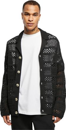 Urban Classics Herren Jacke Crocheted Cardigan black XXL