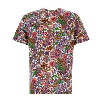 Etro Bedrucktes Baumwoll-T-Shirt - - Tops - Herren - Mehrfarbig - 3XL