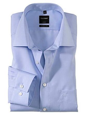 Olymp homme chemise business &agrave; manches longues Luxor,modern fit,New Kent,Bleu 11,46