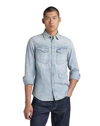 G-Star Homme Chemise Dakota Slim, Bleu (sun faded blue mist D23616-D252-G342), XXL
