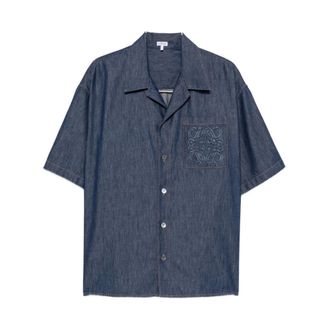 Loewe Surchemise Anagram - Homme - Chemises - Bleu - Taille: XL