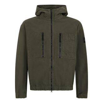 Stone Island Comfort-fit Kapuzen-Overshirt - - Jackets - Herren - Gr&uuml;n - XL