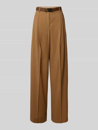 Max Mara Weite Hose aus Schurwoll-Canvas Modell BERGAMO