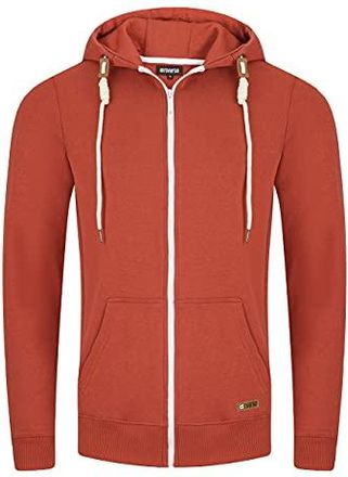 Riverso RIVThilo Sweat-Shirt à Capuche pour Homme Sweat à Capuche zippé Basic Uniforme Coton Gris Marron Vert Rouge Bleu Noir S M L XL 2XL 3XL 4XL 5XL - Rouge