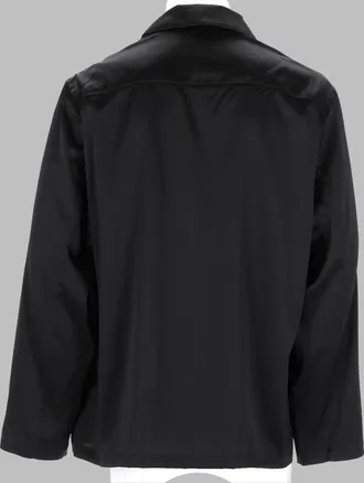 Maison Margiela Silk Pajama Shirt - Black