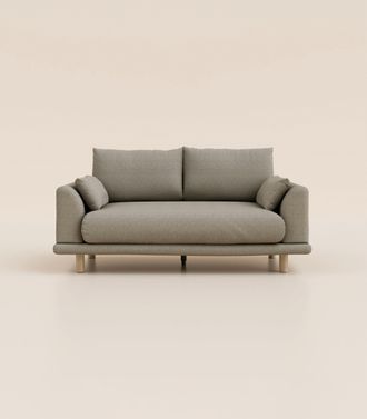 Tediber Canapé 3 places - Tissu Gris - Design et confortable - Fabriqué en France - Tediber