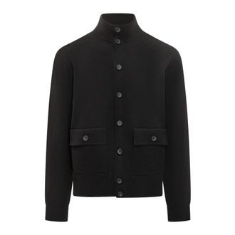 FILIPPO DE LAURENTIIS Homme, Pulls, Noir, Taille: XL Cardigan Boutonn&eacute;