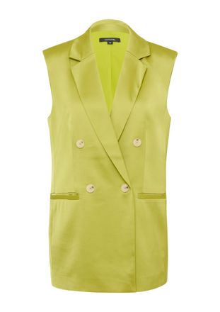 Comma Lange Weste aus flie&szlig;endem Satin