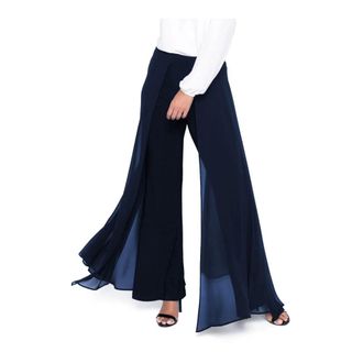 Frank Lyman Design Midnight Navy Weite Chiffon Hose - - Trousers - Damen - Blau - M