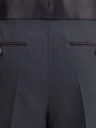 Tom Ford Womens Wool And Silk Pants Black Trousers