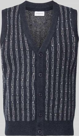Lindbergh Strickweste mit V-Ausschnitt und Knopfleiste