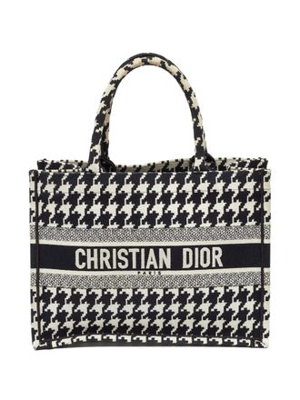 Dior sac cabas Book &agrave; motif pied-de-poule - Noir