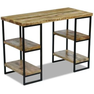 vidaXL Vidaxl - Bureau en bois de manguier 110 x 50 x 76 cm