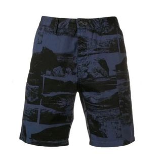 Paul Smith Blaue Collage-Print Baumwollshorts - - Shorts - Herren - Blau - W32
