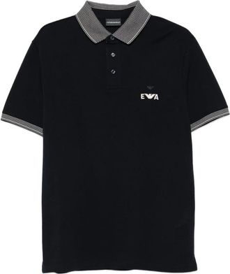 Emporio Armani Homme, Tops, Bleu, Taille: L T-shirt en coton &agrave; col rond
