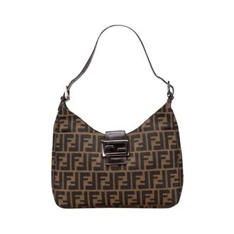 Fendi Sac &agrave; main en toile imprim&eacute;e Pre-owned - Femme - Pre-owned - Brun - Taille: ONE Size