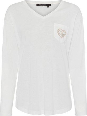 Marc Aurel Langarmshirt mit Strass-Logo