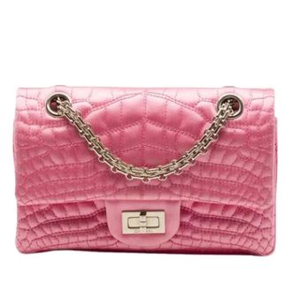 Chanel Pre-owned Satin Double Flap Schultertasche - - Pre-owned - Damen - Rosa - ONE SIZE