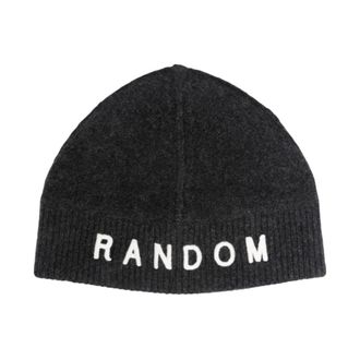 Random Identities Graue Beanie mit RIS-Logo - - Accessories - Herren - Schwarzk - ONE SIZE