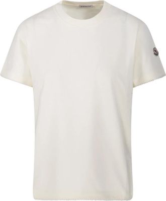 Moncler SS T-Shirt - - Tops - Damen - Wei&szlig; - L