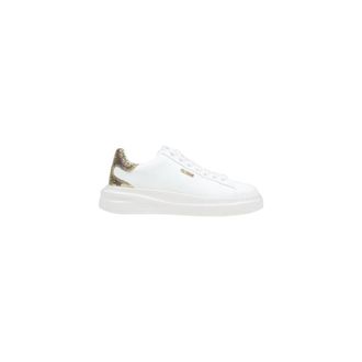 Guess Femme, Chaussures, Blanc, Taille: 37 EU Baskets Sportives en Cuir Faciles &agrave; Enfiler avec Lacets