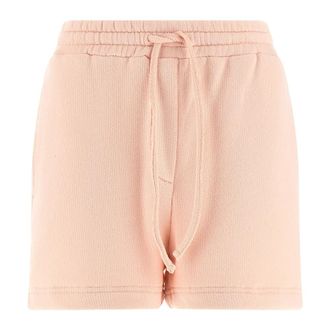 Dolce & Gabbana Brushed Cotton Terry Shorts - - Shorts - Damen - Rosa - XS