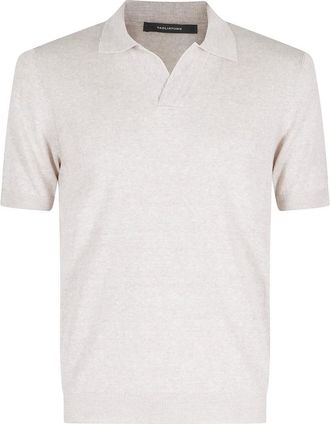 Tagliatore Homme, Tops, Beige, Taille: 2XL Polo Lino Cotone